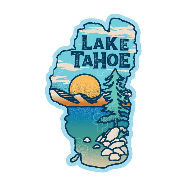 Sticker Pack | 9539 - East Shore Tahoe Lake Outline