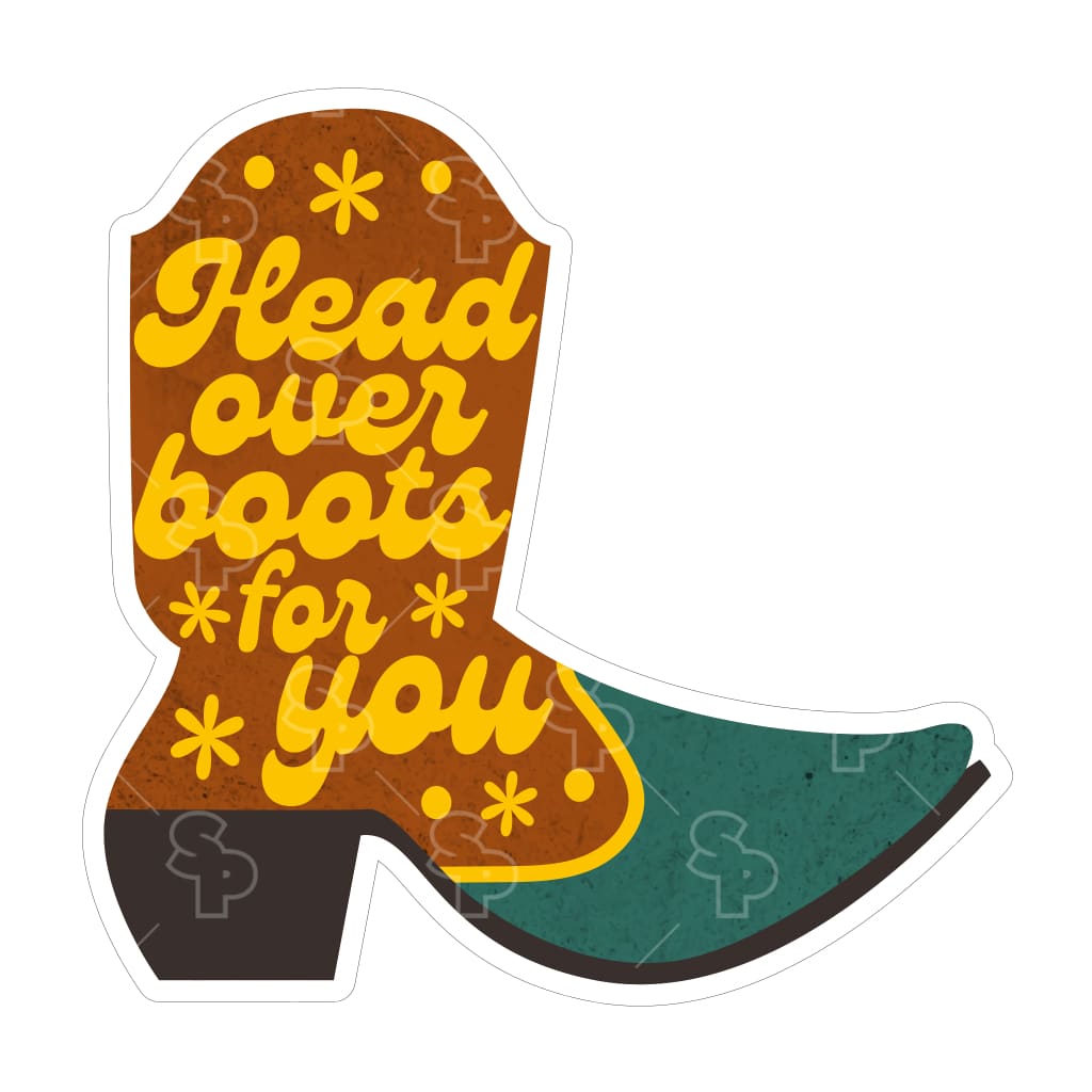 Sticker Pack | 9586 - Sayings - Head Over Boots