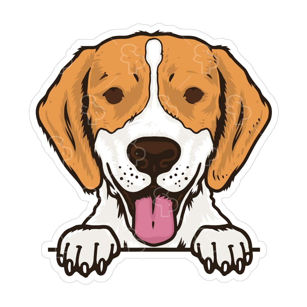 Sticker Pack | 9718 - Dogs Begging Illustrated - Beagle