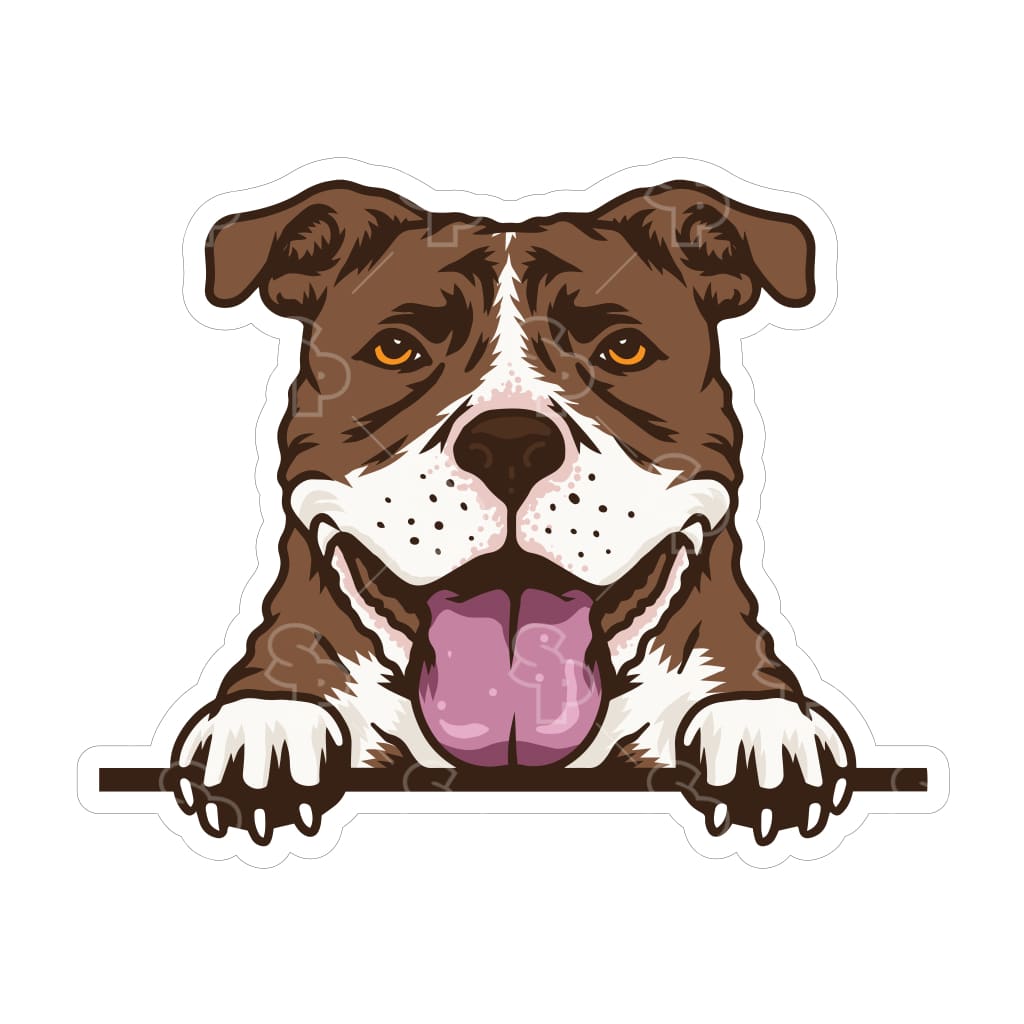 Sticker Pack | 9743 - Dogs Begging Illustrated - Pit Bull