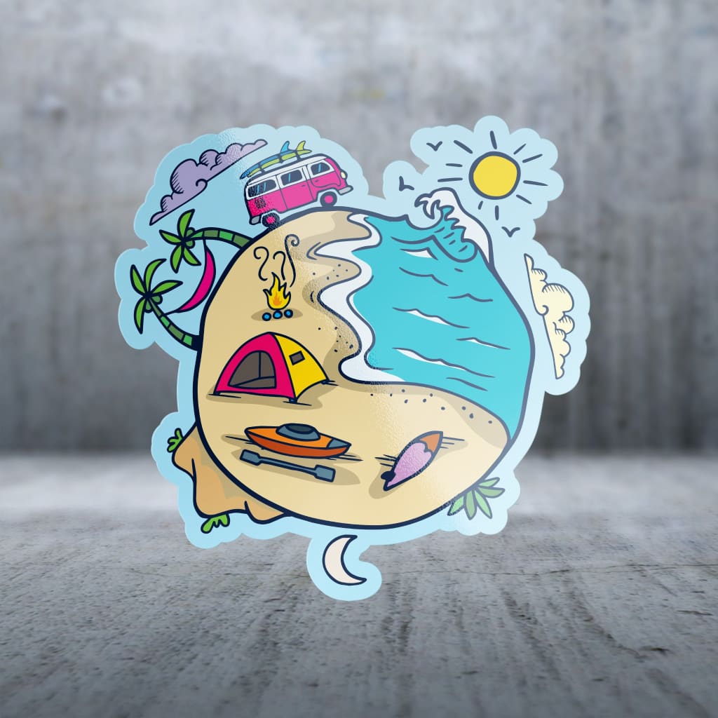 Sticker Pack | 12694 - Beach Sayings - Coastal Camp Van Activities