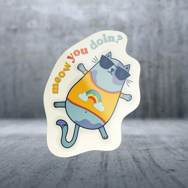 Sticker Pack | 12733 - Cat Sayings - Meow You Doing