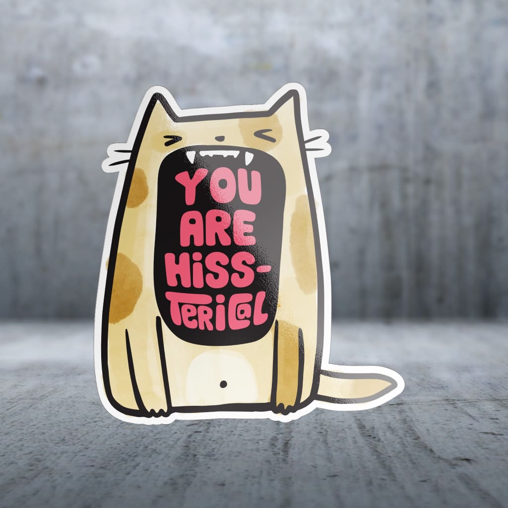 Sticker Pack | 12736 - Cat Sayings - Hiss-terical