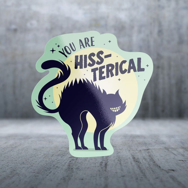 Sticker Pack | 12749 - Cat Sayings - Hiss-terical Cat Smile