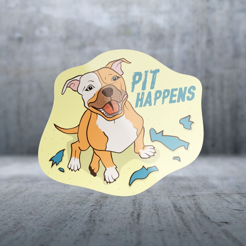 Sticker Pack | 12790 - Dog Sayings - Pit Happens