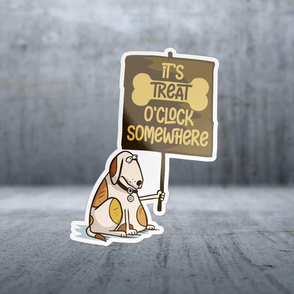 Sticker Pack | 12833 - Dog Sayings - Treat O'Clock Sign
